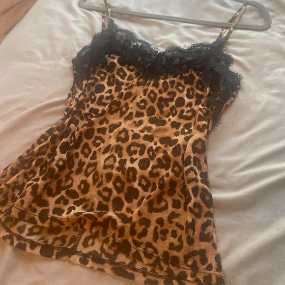 Zara | Tops | Zara Leopard Print Lace Top | Poshmark
